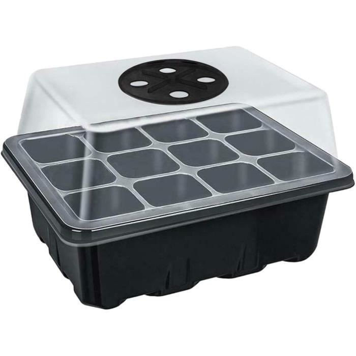 12 Compartiments Mini Serre Pour Semis, Plateaux De Culture Avec ...