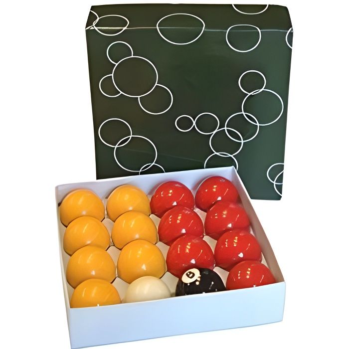 Rouge et Jaune 2" Set boules de billard (1 7/8 pouces Cue balle) - IF ...
