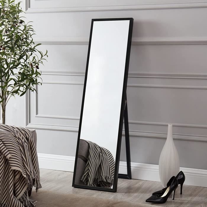 Miroir du Sol Design Psyché Inclinable Cadre Solide MDF 150 x 35 cm ...