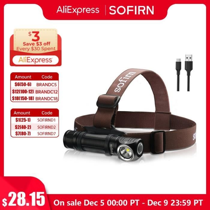 (5000K|with 18650 battery)– lampe frontale LED HS40 SST40, 2000lm ...