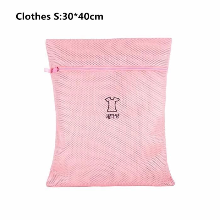 Pochette à linge brodée rose, filet à fermeture éclair pour sous ...