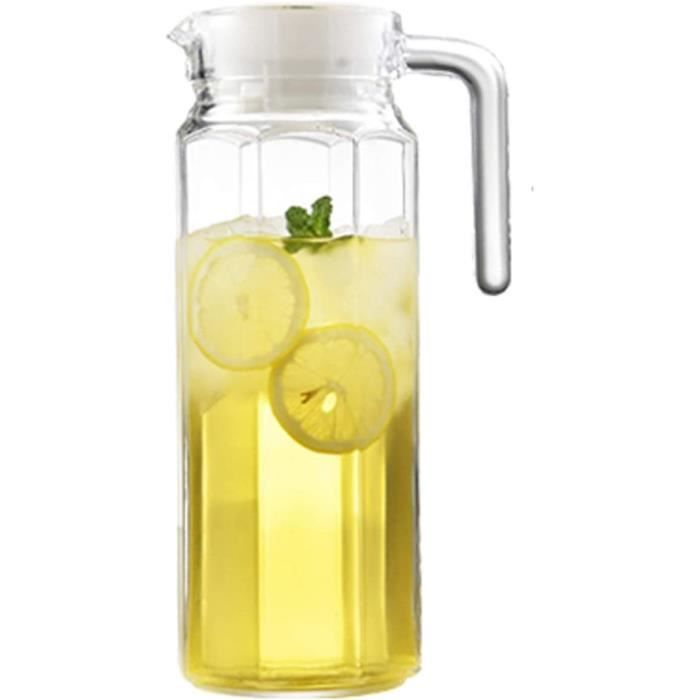 Pichet À Eau Carafe En Verre Épaissi Avec Poignée Anti-Brûlure Pichet ...