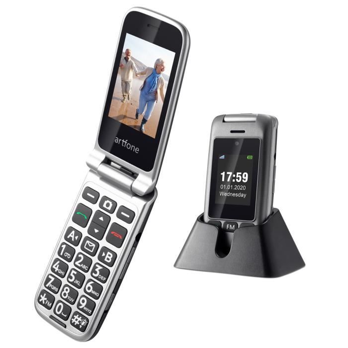 WCDMA – téléphone portable 3G à rabat Artfone G6 pour personnes âgées ...