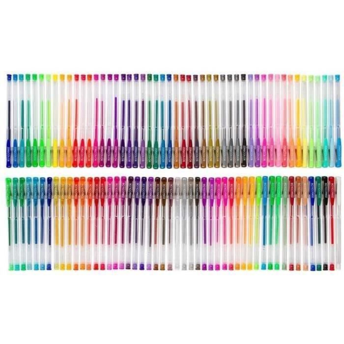 100 Stylos Gel avec Etui - Boîte de Gel Pens Extra Large – 100 Stylos ...