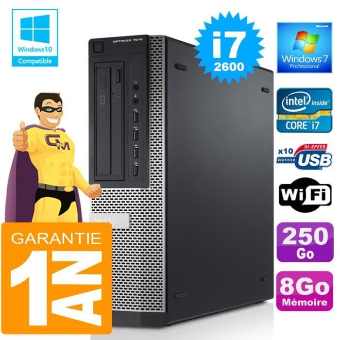 PC DELL 7010 DT Core I7-2600 Ram 8Go Disque 250 Go Wifi W7 - Cdiscount ...
