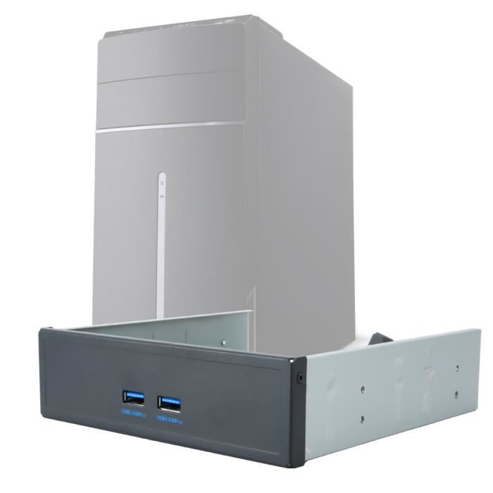 ASHATA Panneau avant USB,baie de lecteur 2 ports USB Panneau avant USB3 ...