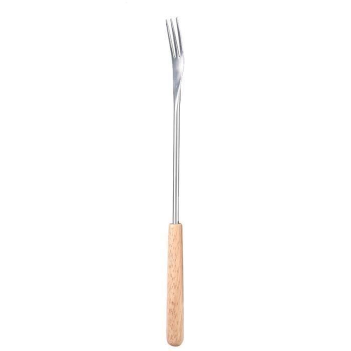 NY01011-Fafeicy fourchette à manche en bois 265cm manche en bois BBQ ...