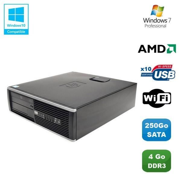 PC HP Compaq 6005 Pro SFF AMD Phenom II X2 3GHz 4Go 250Go WIFI Graveur ...