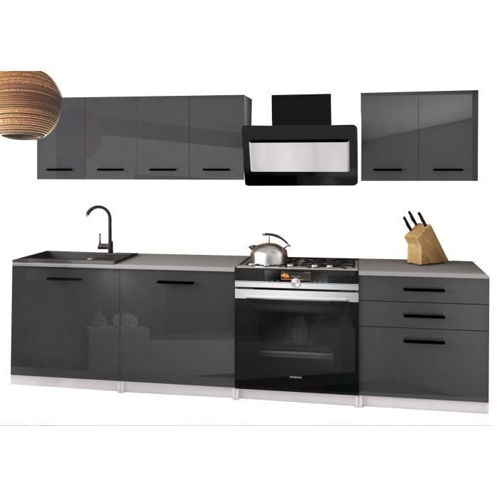SONITA - Cuisine complète L180 cm - Cuisine droite 6 pcs - Plan de ...