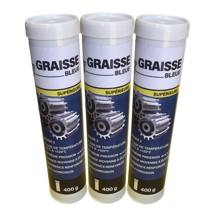 Méduze - Lot 3 cartouches de graisse bleue 400g - Cdiscount Auto