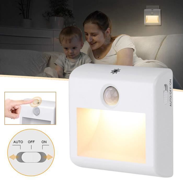 Veilleuse de Applique murale à LED, lampe à capteur automatique ...