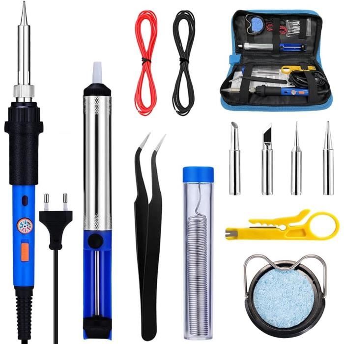 Fer À Souder Set 60W Kit De Soudage Électrique Interrupteur On-Off, Fer À Souder Température ...