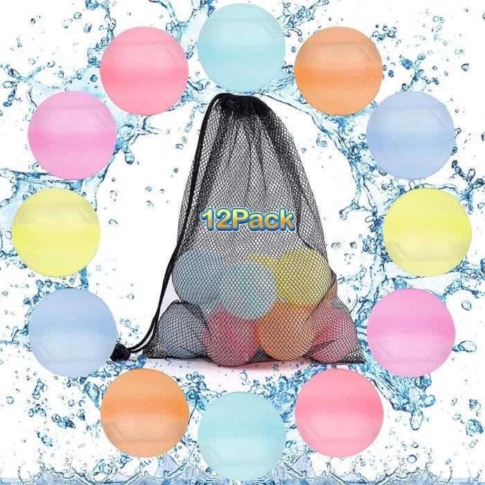 12Pcs Reusable Water Balloons Ballons D'Eau Réutilisables,Ballons D'Eau ...