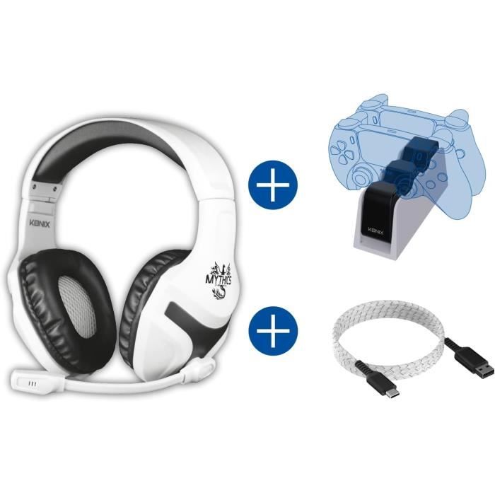 Mythics Pack Daccessoires Gaming Pour Ps5 Casque Ps 400 Double Base