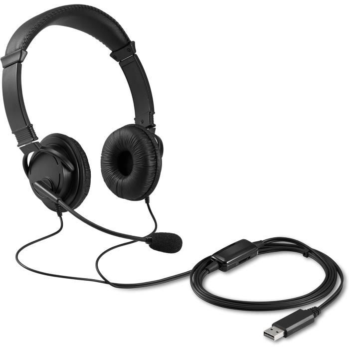 Casque Hi-Fi Usb Avec Micro & Réglage Du Volume, Microphone Antibruit ...
