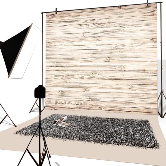 3x3m Vinyle Toile de Fond Texture en Bois Marron Clair Fond Décors ...