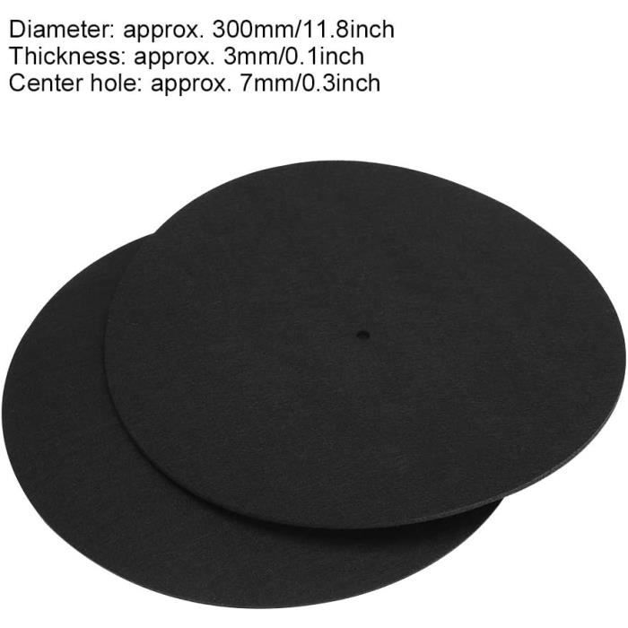 2 Pièces 12 Pouces Feutre Doux Vinyle Tourne-Disques Tapis De Plateau ...