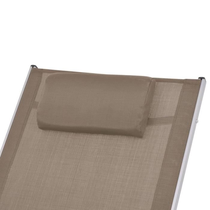 Chaise à bascule d'extérieur Taupe Textilène---PLA - Cdiscount Jardin