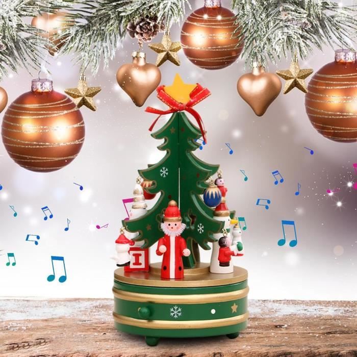 Boîtes À Musique De Noël, Boîte À Musique En Bois En Forme D'Arbre De ...