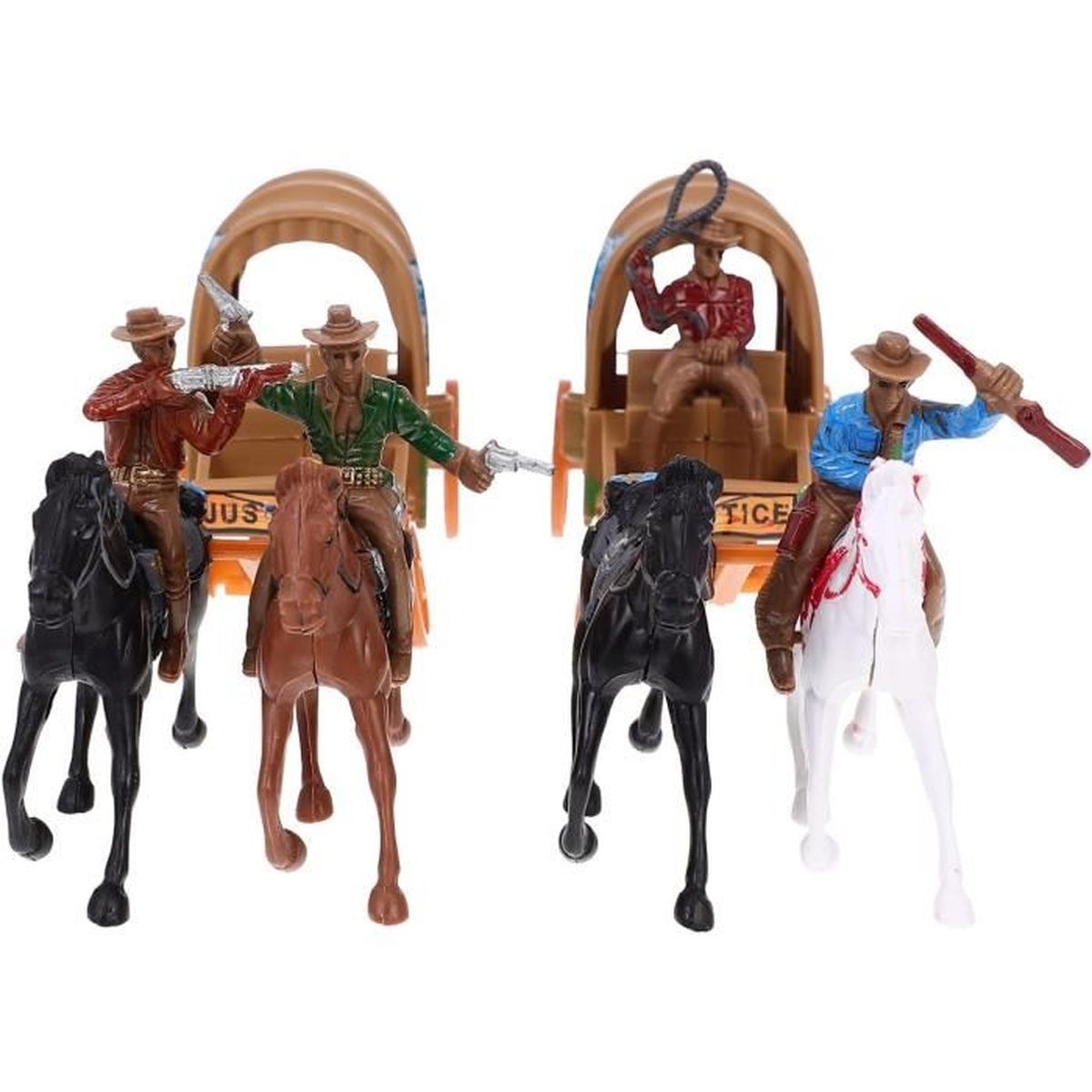 2 Sets Western Riding Cowboy Toy Figurines Cowboy Cheval Jouets Cowboy ...