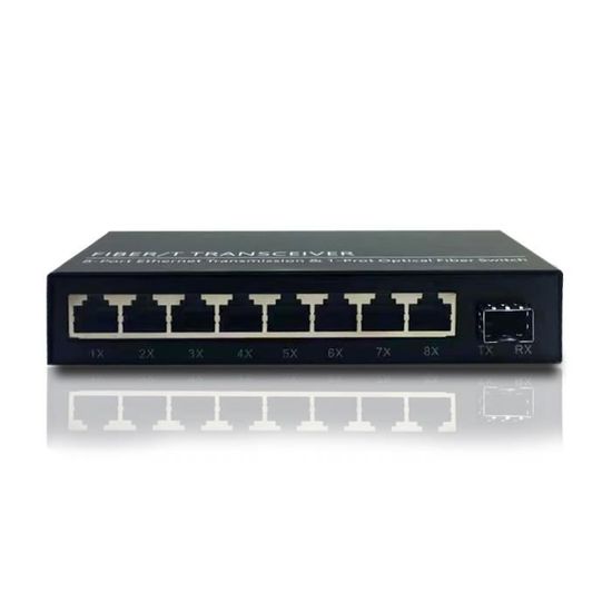 Commutateur Ethernet Gigabit à 8 ports avec 1 Port SFP, convertisseur de média, récepteur en ...