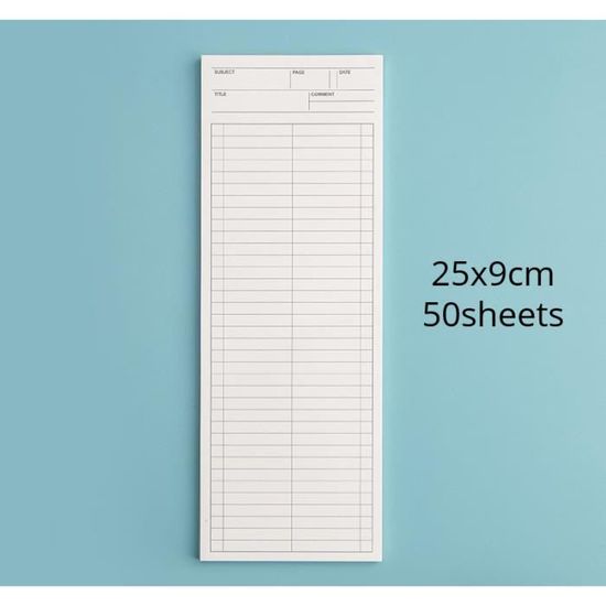 Double ligne - Bloc notes Long Non collant Simple nouveau bloc notes 50 ...