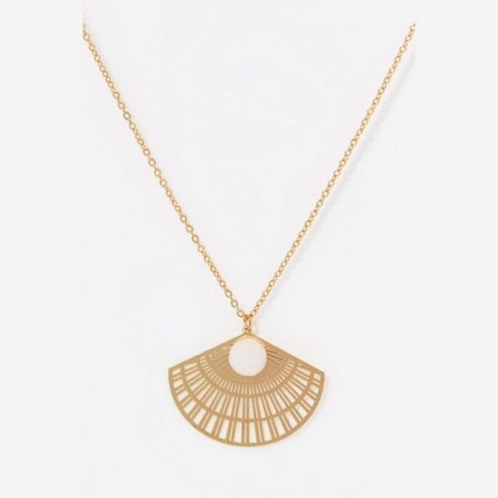 Collier doré et quartz - Achat / Vente sautoir et collier Collier doré ...