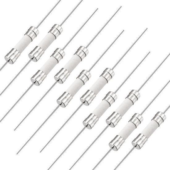 SOURCING MAP Fusibles Fusion Rapide Fil Conducteur Fusibles Céramique 5mm x 20mm 250V 1A 10Pcs ...