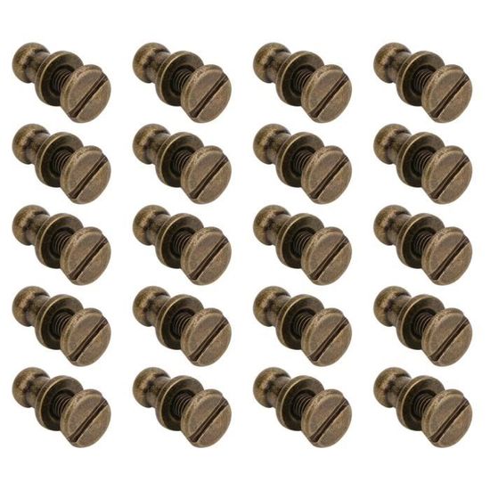TMISHION vis à rivets 20 ensembles vis clou rivet cuivre tête ronde ...