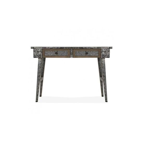 Console métal argenté HEVEL - Cdiscount Maison