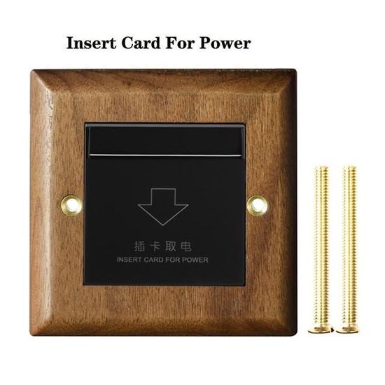 Interrupteur mural,Insert Card Power--Interrupteur À Bascule Rétro Type ...