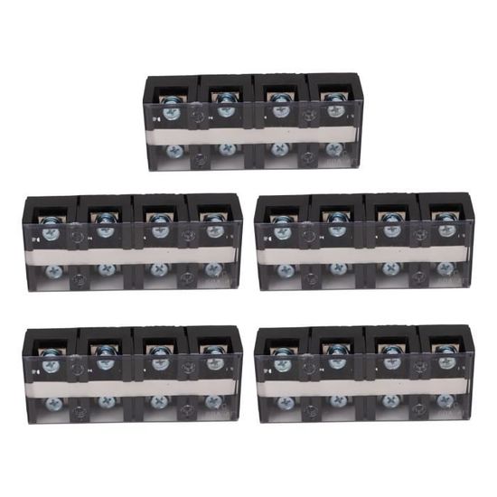 PAL - 5 pièces borniers à vis 60A 4 Positions cuivre plastique 60A ...