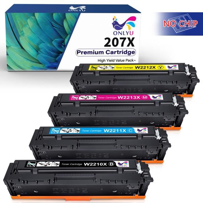 ONLYU 207X 207A 4 Cartouches de Toner Compatible pour HP 207A HP 207X ...
