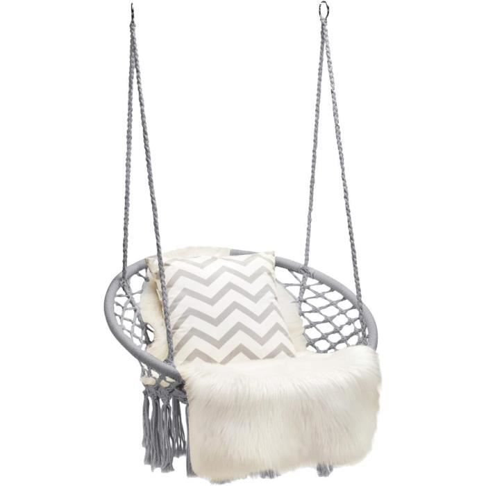 Chaise Hamac Avec Corde Tressée À Nain En Coton, Fauteuil Hamac ...