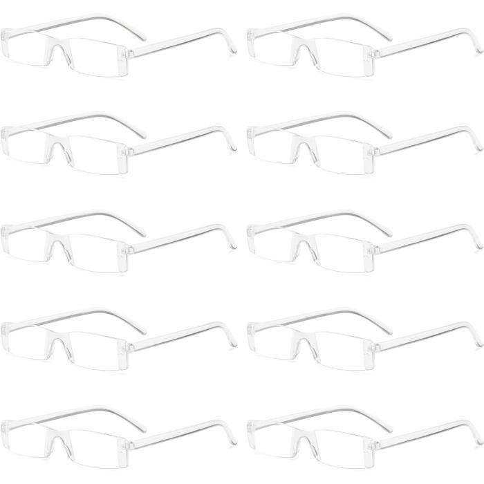 Transparente Lunettes De Lecture Plastique Rectangulaire Lunette Loupe ...