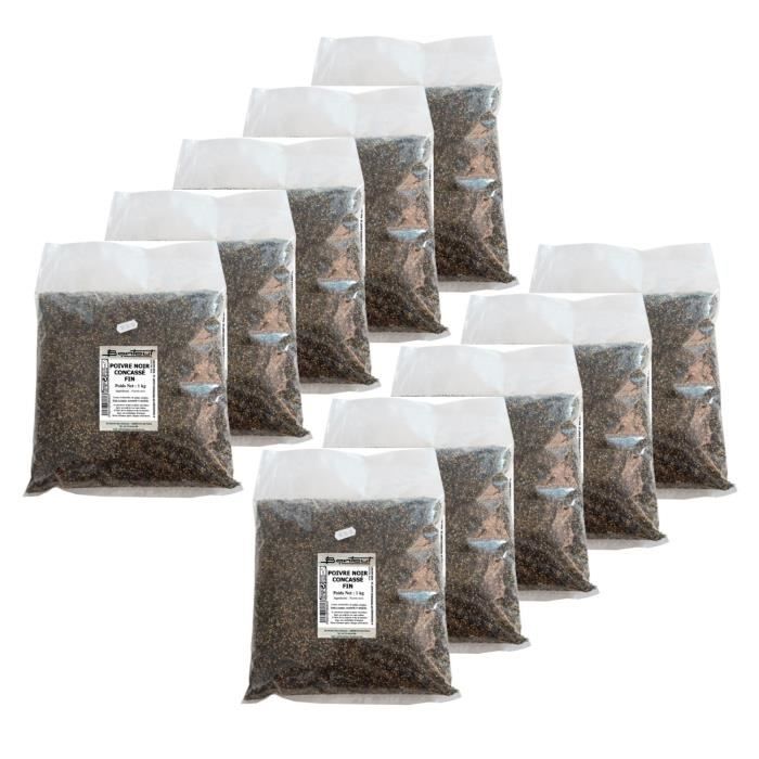 Bontout - Lot 10x Poivre noir concassé fin - Sachet 1kg - Cdiscount Au ...