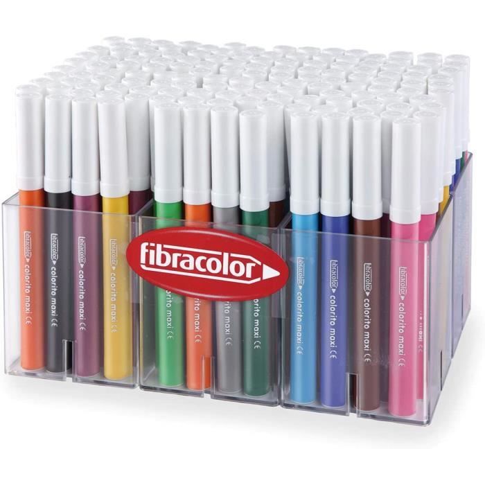 Colorito Maxi Boîte de 144 feutres à pointe épaisse super A403 ...