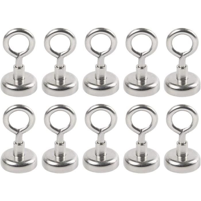 10 Packs 20Lb Crochets Magnétiques, Crochet Aimants, Puissant Aimant ...
