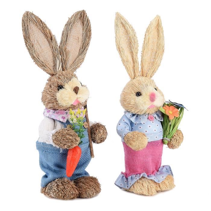 Objet décoratif - DILWE - Lapin de Pâques en Mousse - 35 cm ...