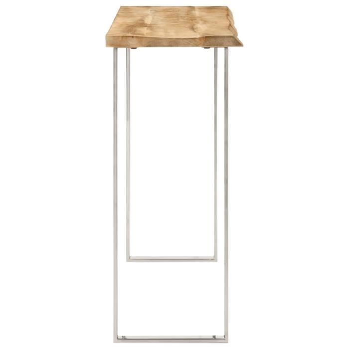 TAM Table console à live edge 105x33x76 cm bois de manguier massif ...