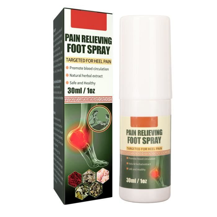Drfeify Spray anti-douleurs au talon 2 pièces 30ml pied talon douleur ...