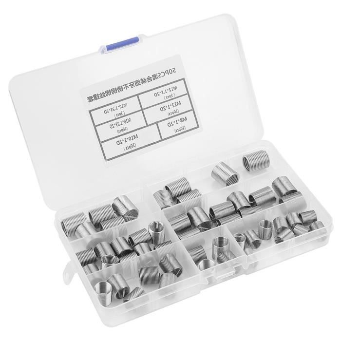 Insert hélicoïdal, insert de filetage de vis, acier inoxydable pratique ...