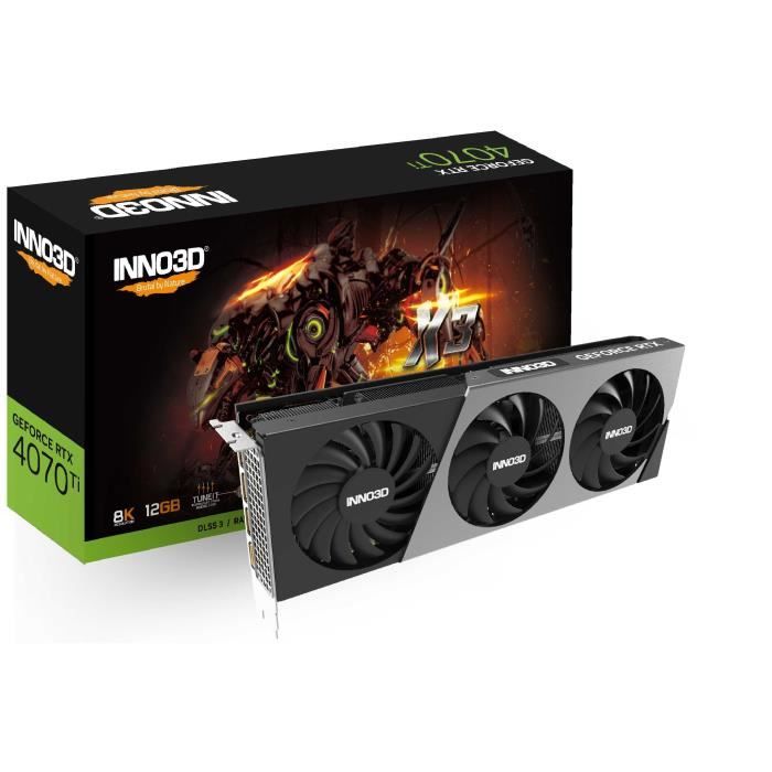 INNO3D GEFORCE RTX 4070 TI X3 NVIDIA 12 GO GDDR6X (N407T3-126X-186148N ...