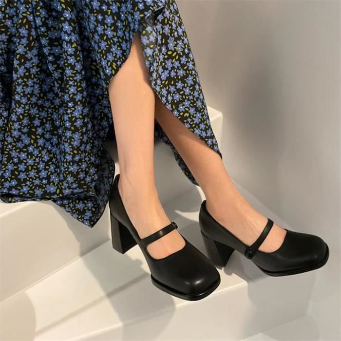 Escarpins Femme - Wfshangcheng - Talon bloc - Confortable - Semelle ...