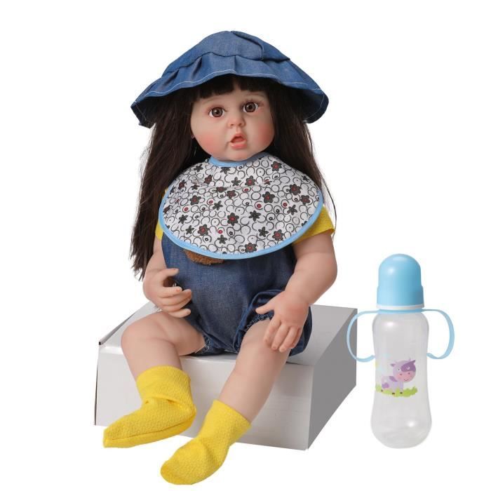 Realiste 48cm Bebe Reborn Fille Poupee Reborn Poupons Silicone Reborn Babys Doll Pas Cher ...