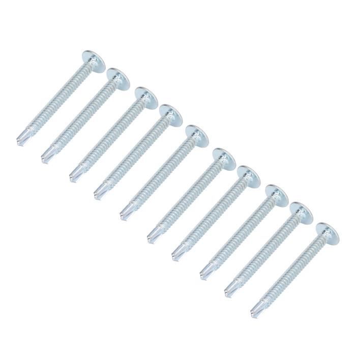 Qiilu vis perceuse à tête ronde 250 pièces vis à rondelle à tête ronde en acier au carbone ...