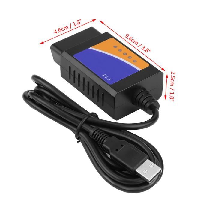 SALUTUYA OBD2 USB Connector OBD2 USB Cable Car USB Connector V1.5 OBD2 ...