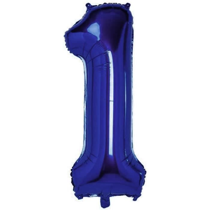 Ballon Chiffre Bleu Foncé 105 Cm Géant Globe Mylar Grand Idéal Pour ...
