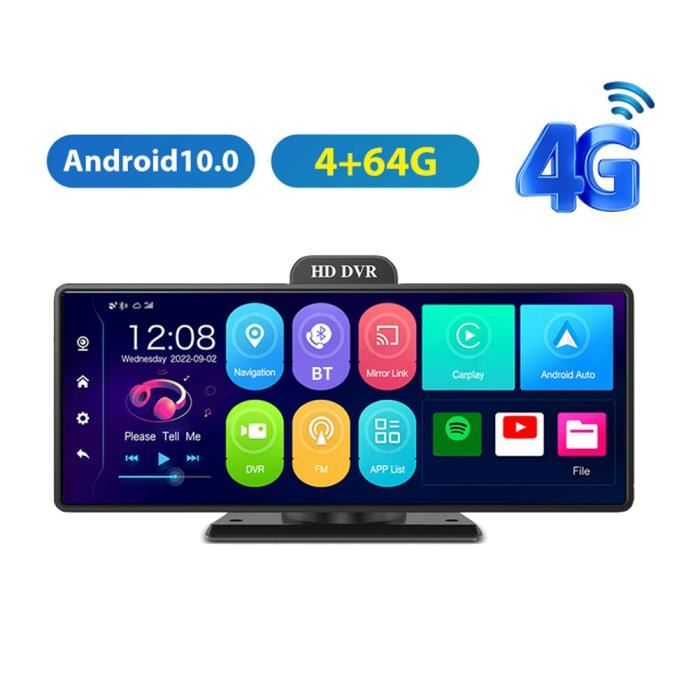 Caméra pour Voiture 1080p, Dash Cam pour Carplay/Android, Double ...