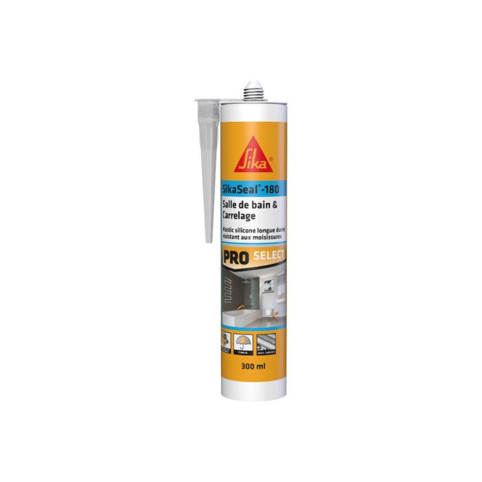 Sikaseal 180 Mastic Joints salle de bain 300 ml (Couleur: TRANSPARENT ...